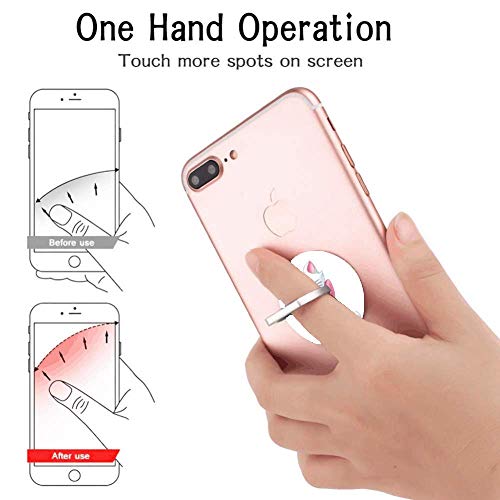 Cell Phone Ring Holder Finger Kickstand,360 Degree Rotation Stand Grip with Car Mount Compatible with All Smartphone - Aristocats Marie cat Pink White