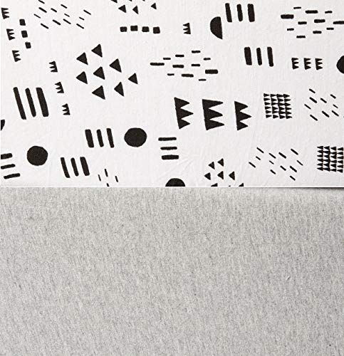 HonestBaby Organic Cotton Changing Pad Covers (Set of Two), Pattern Play/Heather Gray, One Size