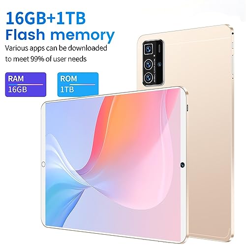 2023 5G New Tablet Pad14 10.1inch Tablet Android 16GB RAM 1TB ROM 8800mAh Android 11.0 MTK6797 WiFi Network Bluetooth fullscreen Green / 8GB RAM 128GB ROM/US-Plug