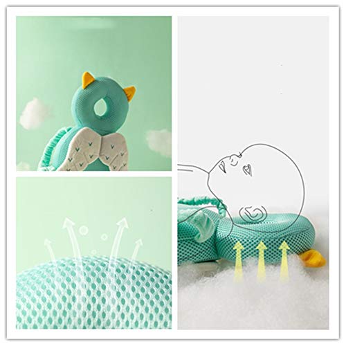 Baby Head Protector, Toddlers Head Safety Pad Cushion, Adjustable Toddlers Head Safety Pad Cushion Backpack, Baby Back Protection for Crawling & Walking, for Age 4-24Months (Gray-Elephant)