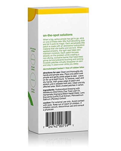 Alba Botanica Acnedote Pimple Patches for Face - Pimple, Spot Patches - Hydrocolloid Skincare Patches - 40 Count