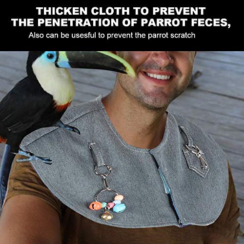 Parrots Diaper Shawl, Stand Shoulder Cape, 19.3x12.2in Anti-Scratch Shoulder Protector, for Pet Shop Employees Bird & Parrot Lovers