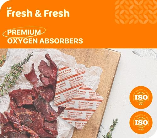 300 CC [100 Packets] Premium Oxygen Absorbers for Food Storage, Oxygen Scavengers Packets(1 Bag of 100 Packets) - ISO 9001 Certified Facility Manufactured Oxygen Absorbers