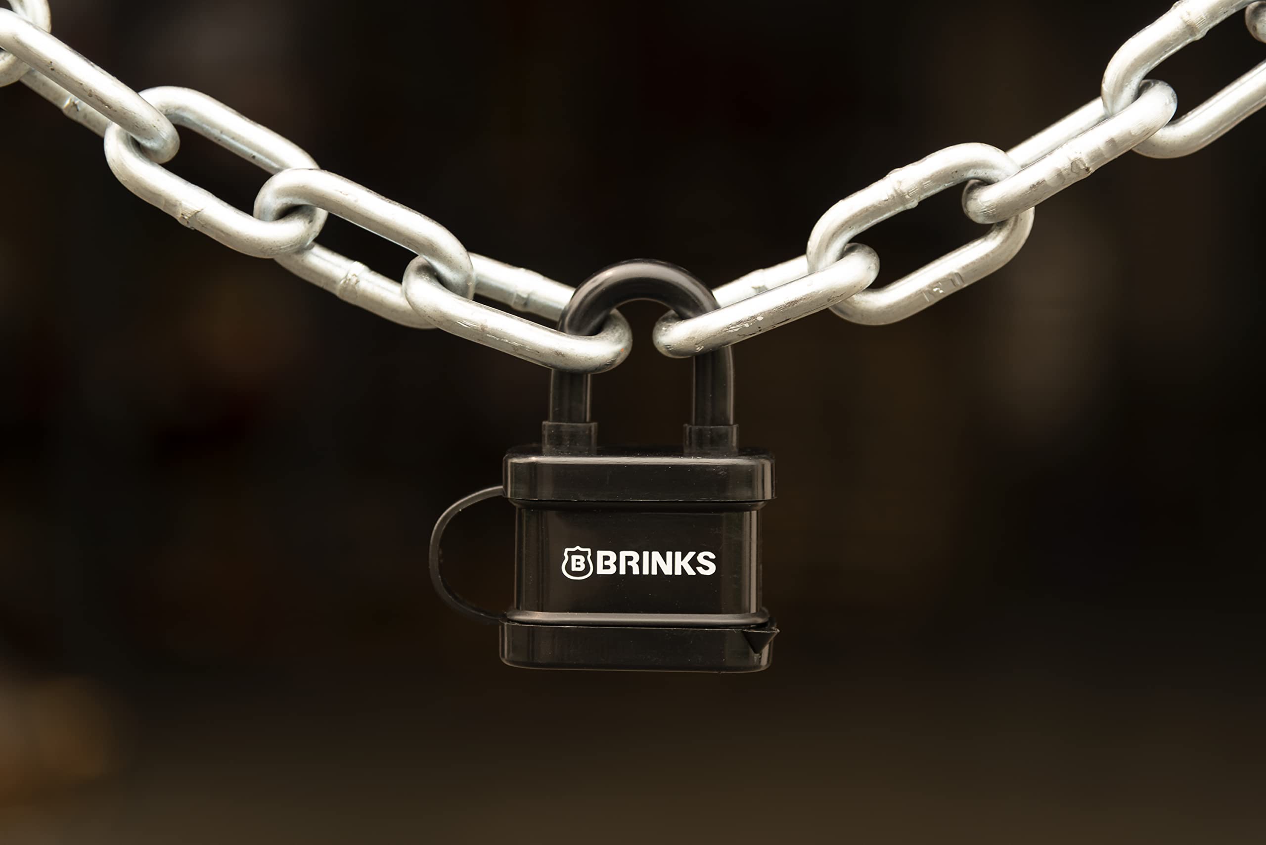BRINKS - 40mm Laminated Steel Weather Resistant Padlock, 3-Pack - Vinyl Wrapped and Chrome Plated with Hardened Steel Shackle