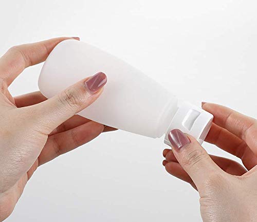 ericotry 6pcs 150ml/5oz Clear Plastic Cosmetic Soft Tubes Empty Squeeze Bottles with Flip Cap Refillable Makeup Containers Portable Cosmetics Travel Set for Girls Women