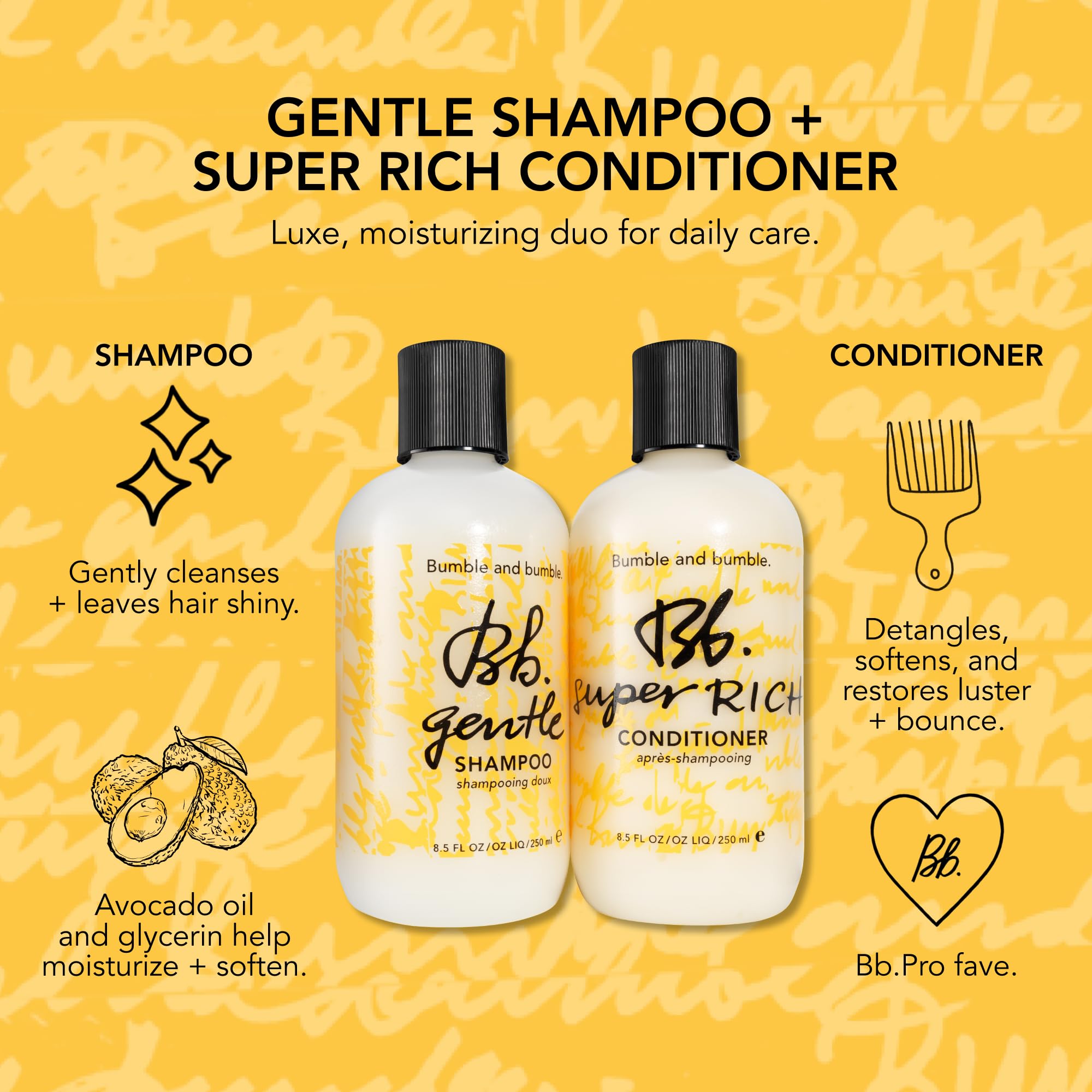 Bumble and bumble. Gentle Shampoo For Every Day | Hydrating + Shine | Curly, Wavy, Straight, 8.5 Fl Oz