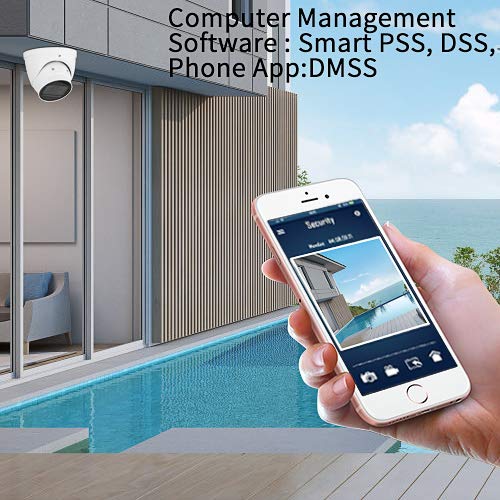 EmpireTech Smart 2MP AI Low Light 2.7mm–13.5mm Motorized Lens Turret Starlight IP IR Camera SMD Plus,POE Power Support,Vehicle and Human Detection,Built-in Mic,IP67 Weatherproof IPC-T3241T-ZA