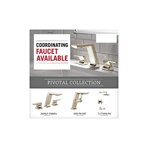 Delta Faucet 79908-PN Pivotal Wall Mounted 8" Mini Towel Bar, Hand Towel Holder in Polished Nickel, Bath Accessories