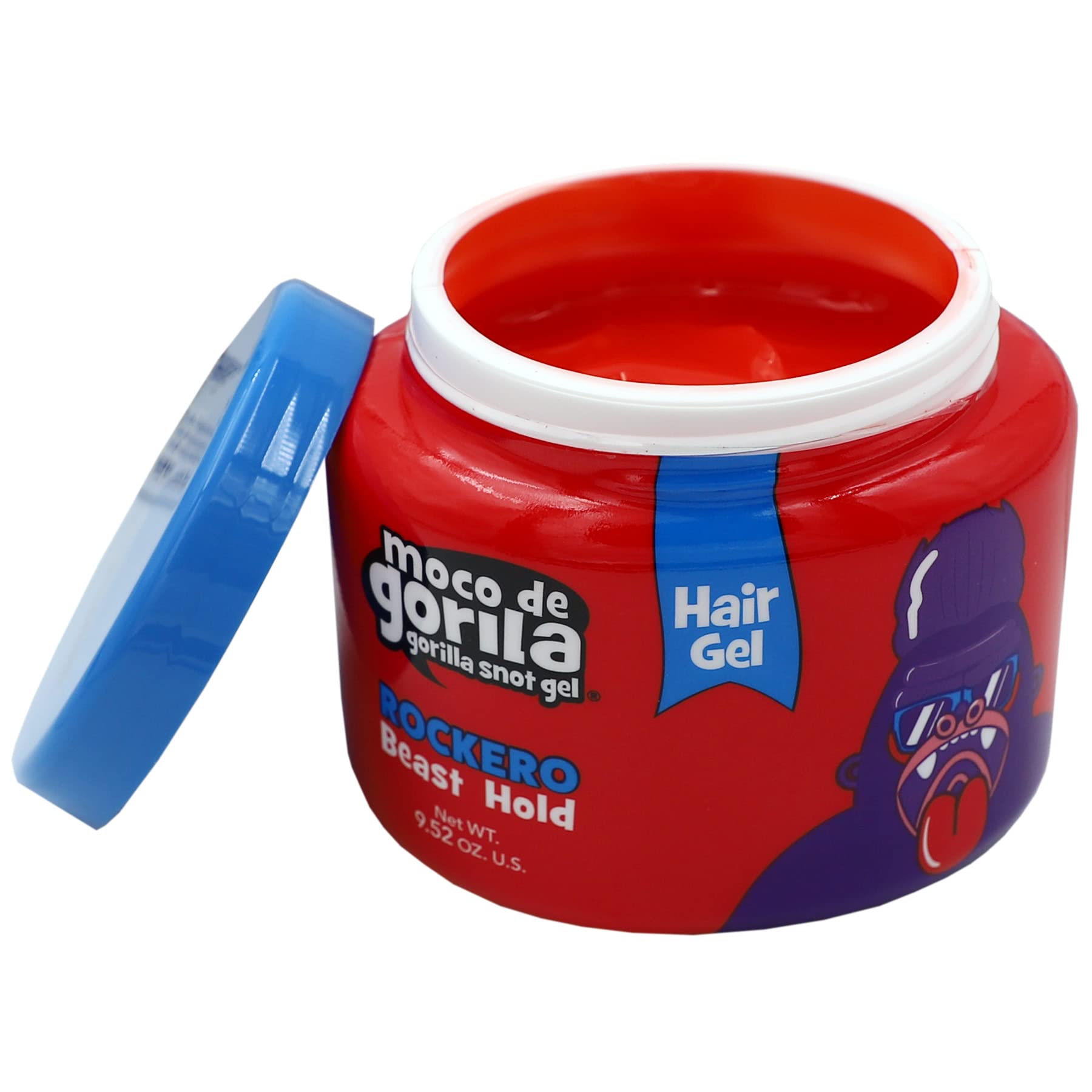 Moco de Gorila Rockero Hair Gel Jar, Long Lasting, Strong Hold Hair Styling Gel, Yellow, Lavender, 3-Pack of 9.52 Oz Each, 3 Jars