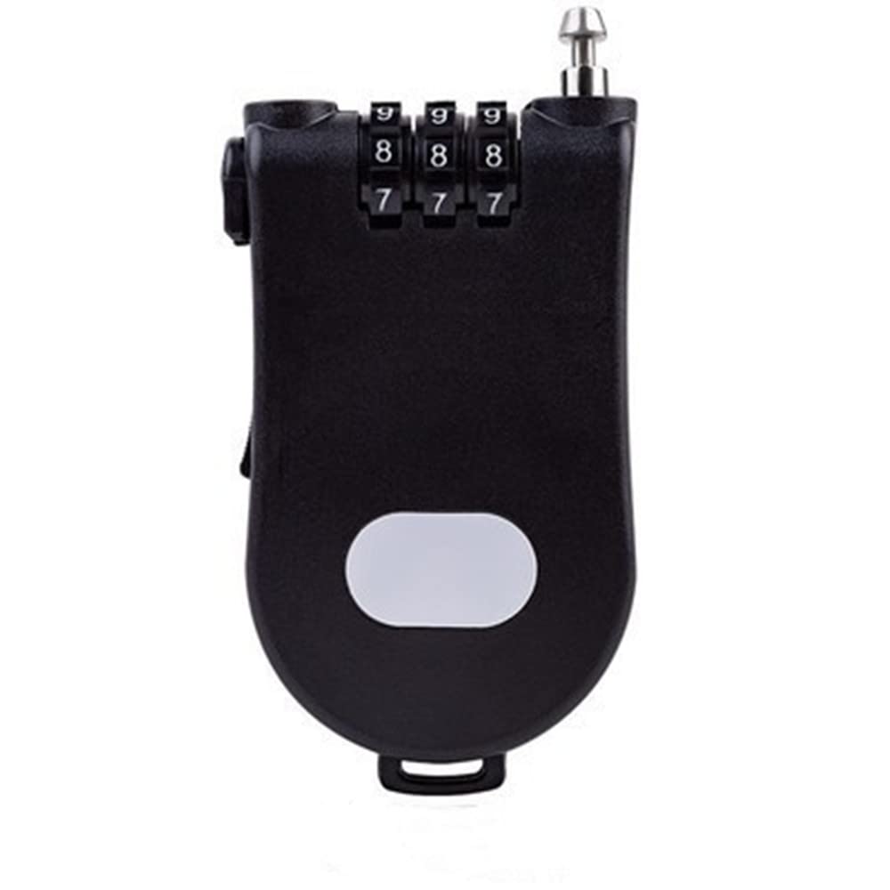 39 Inch Retractable Combination Lock for Bicycle Luggage - Blue (Black)