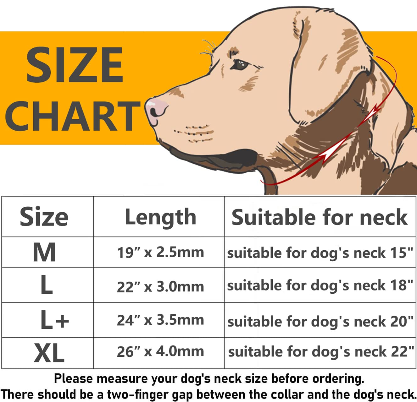 Dog Choke Collar Slip P Chain - Heavy Chain Dog Titan Training Choke Collars - Adjustable Stainless Steel Chain Dog Collars Covered with Galvanic Plating - for Small Medium Large Dogs