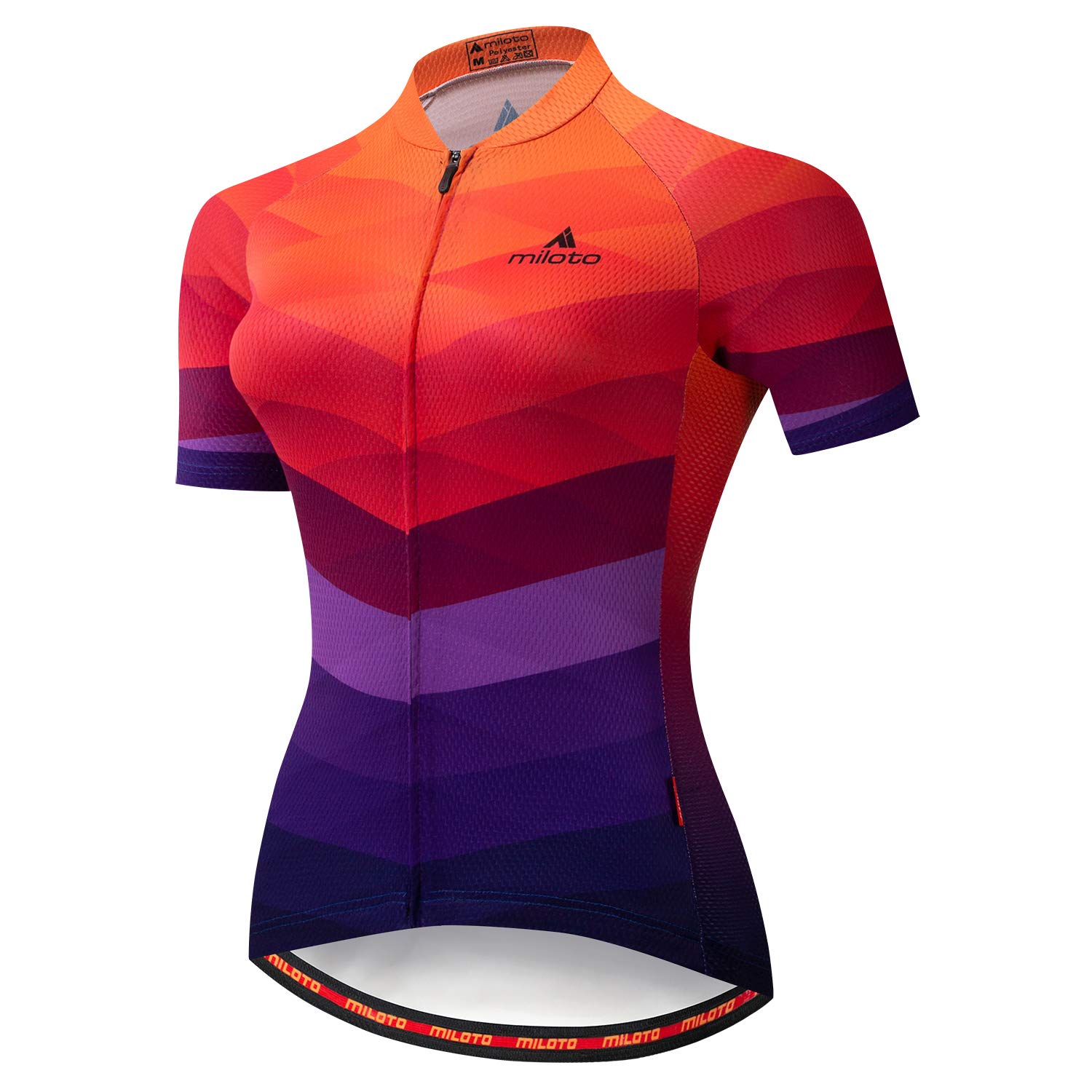 Aogda Cycling Jerseys Women Bike Tops Bicycle Shirts Ladies Biking Clothing(Medium)