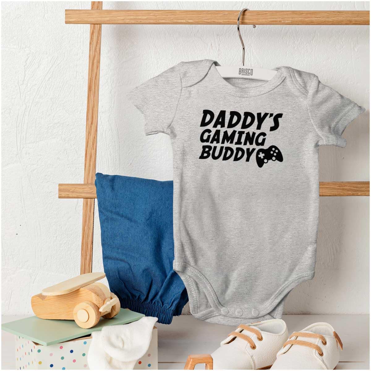 Brisco Brands New Father Nerdy Dad Present Gaming Baby Bodysuit Jumper Boys