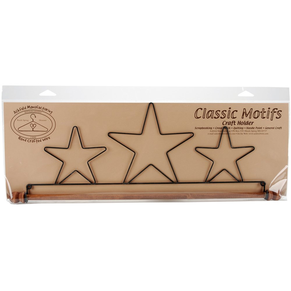 Ackfeld Fabric Holder with 16-Inch Dowel, Three Stars