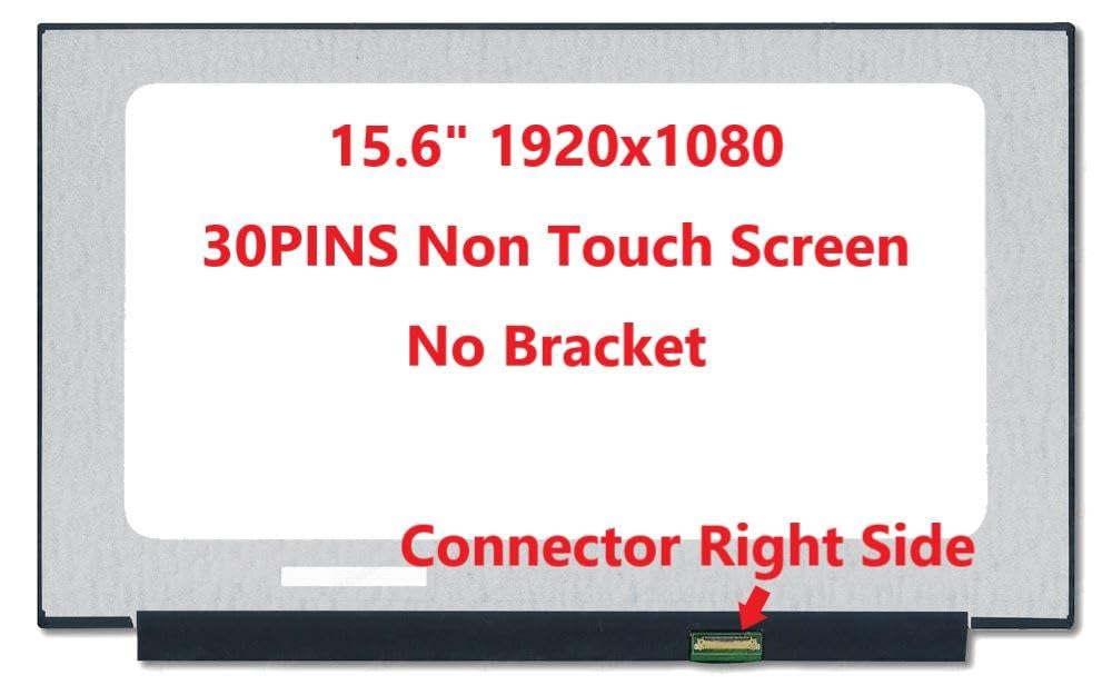 FULLCOM New 15.6" Screen Compatible with N156HGA-EA3 Also fit NT156FHM-N51, NT156FHM-N62, NT156FHM-N61 (No Bracket) 1920X1080 Slim Matte 30 pin Without Bracket
