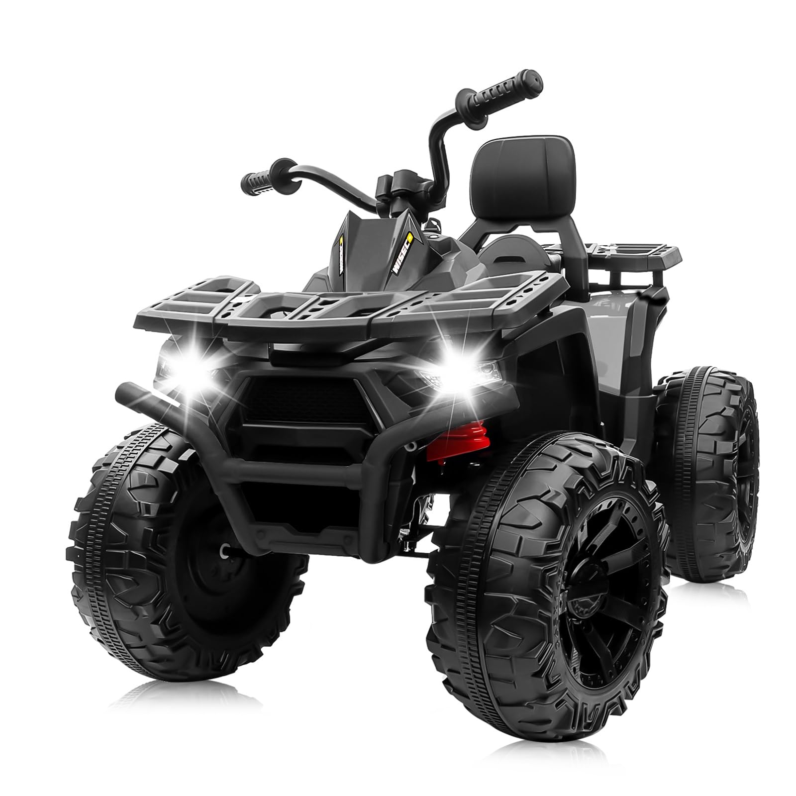 24V Kids Electric ATV Car, 2-Seater, 200W Engine, 9AH Battery, LED Lights, Music, Spring Suspension - For Boys & Girls