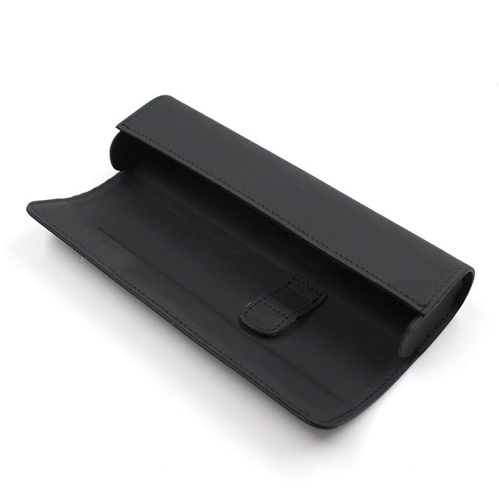 Mollensiuer 1 Piece Black PU Leather Electric Toothbrush Hard Travel Case