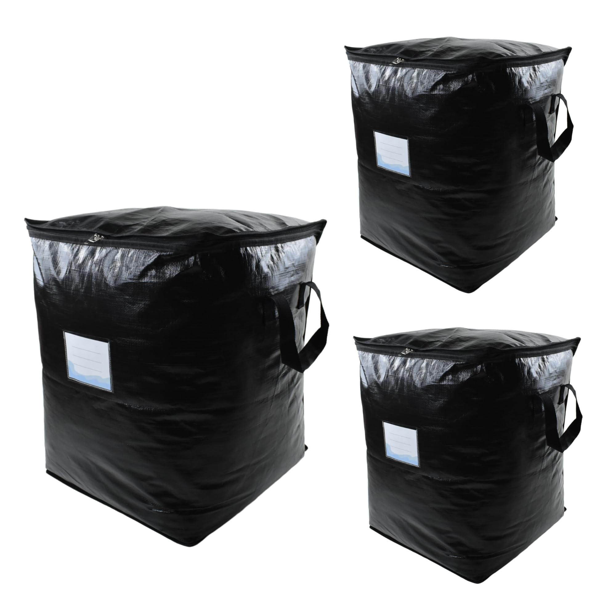 3 Pack 91L Storage Bags for Clothes, Moving Bags Heavy Duty Extra Large with Reinforced Handle, Storage Containers for Organizing Bedding, Blanket, Sheets, Pillows, Toys, Christmas Decorations