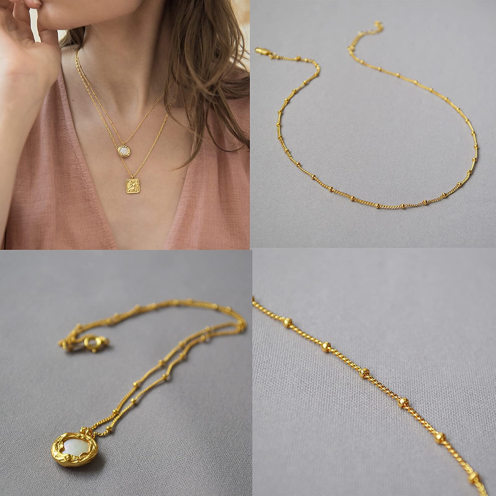 33 Feet Gold Chain for Jewelry Making Solid Brass Cable Chain Link Bulk for Bracelet Necklace Jewelry Making (Gold)