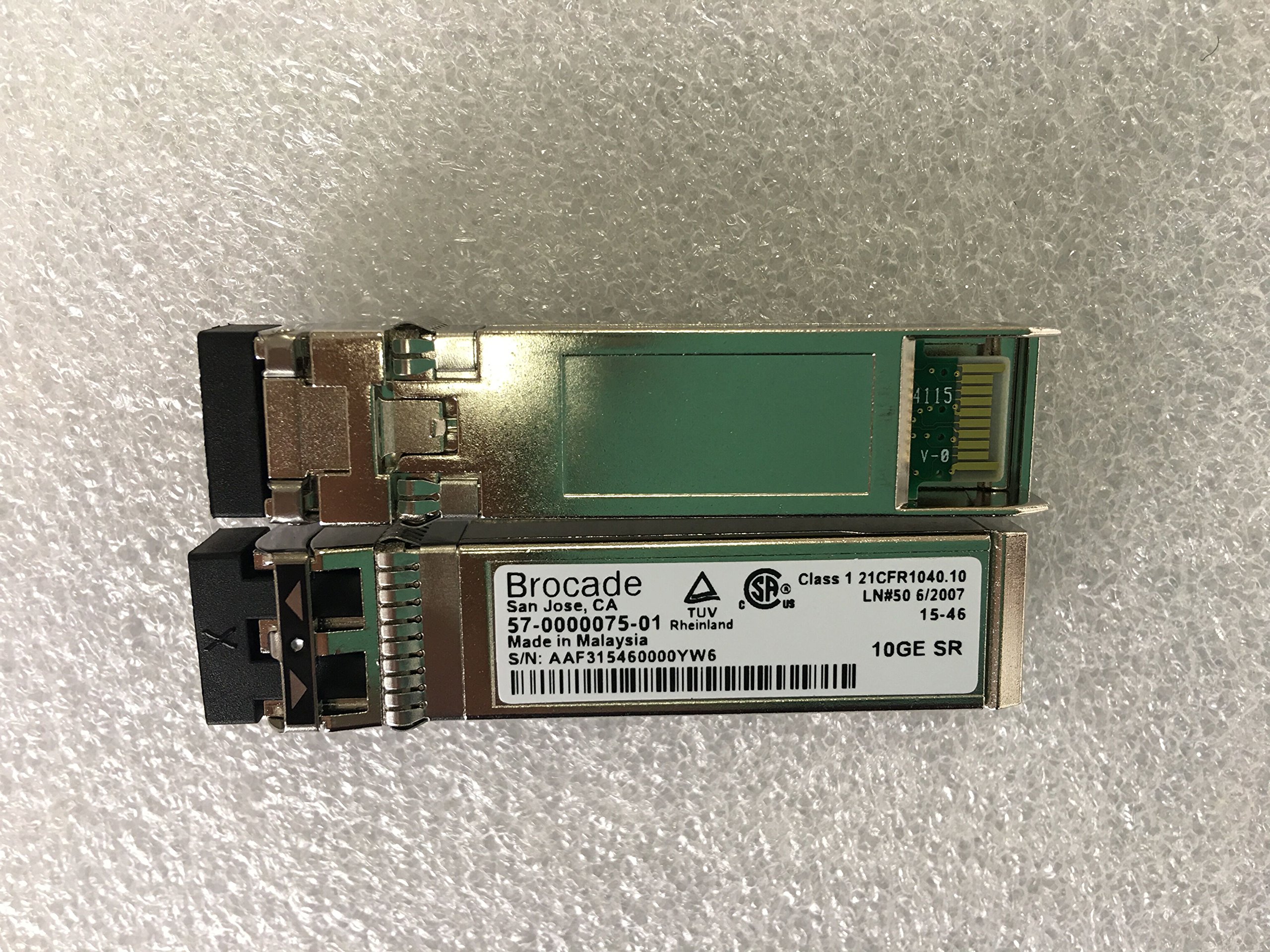 Brocade SFP+ 10G SR 850nm 300m Fiber Optic Transceiver 57-0000075-01 - Lots of 8