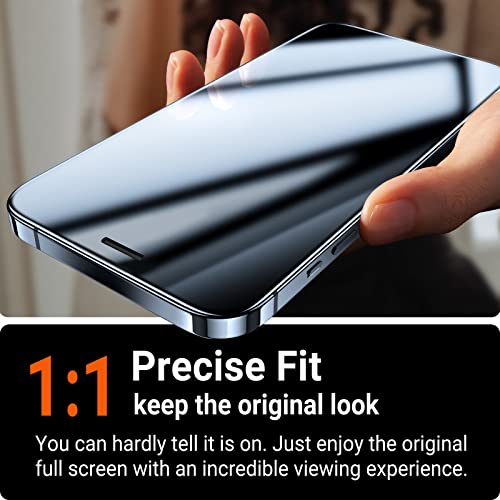 TORRAS Diamond Shield Screen Protector for iPhone 12 Pro /12 with Strengthened Edge [Military-Grade Protection] Tempered Glass for iPhone 12/12 Pro, Anti-Fingerprint, Durable, Smooth, 2 Pack, 6.1"