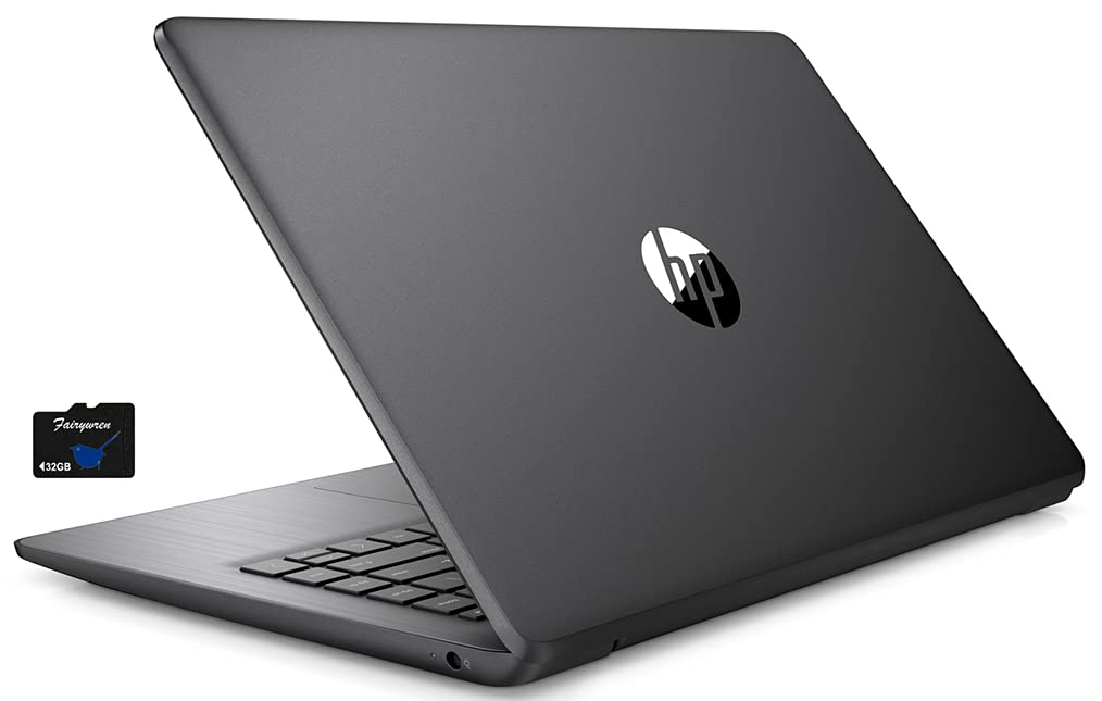 2021 HP Stream 14 inch Laptop, Intel Celeron N4020 Processor, 4GB RAM, 64GB eMMC, WiFi, Bluetooth, Webcam, HDMI, Windows 10 S with Office 365 for 1 Year + Fairywren Card (Black)