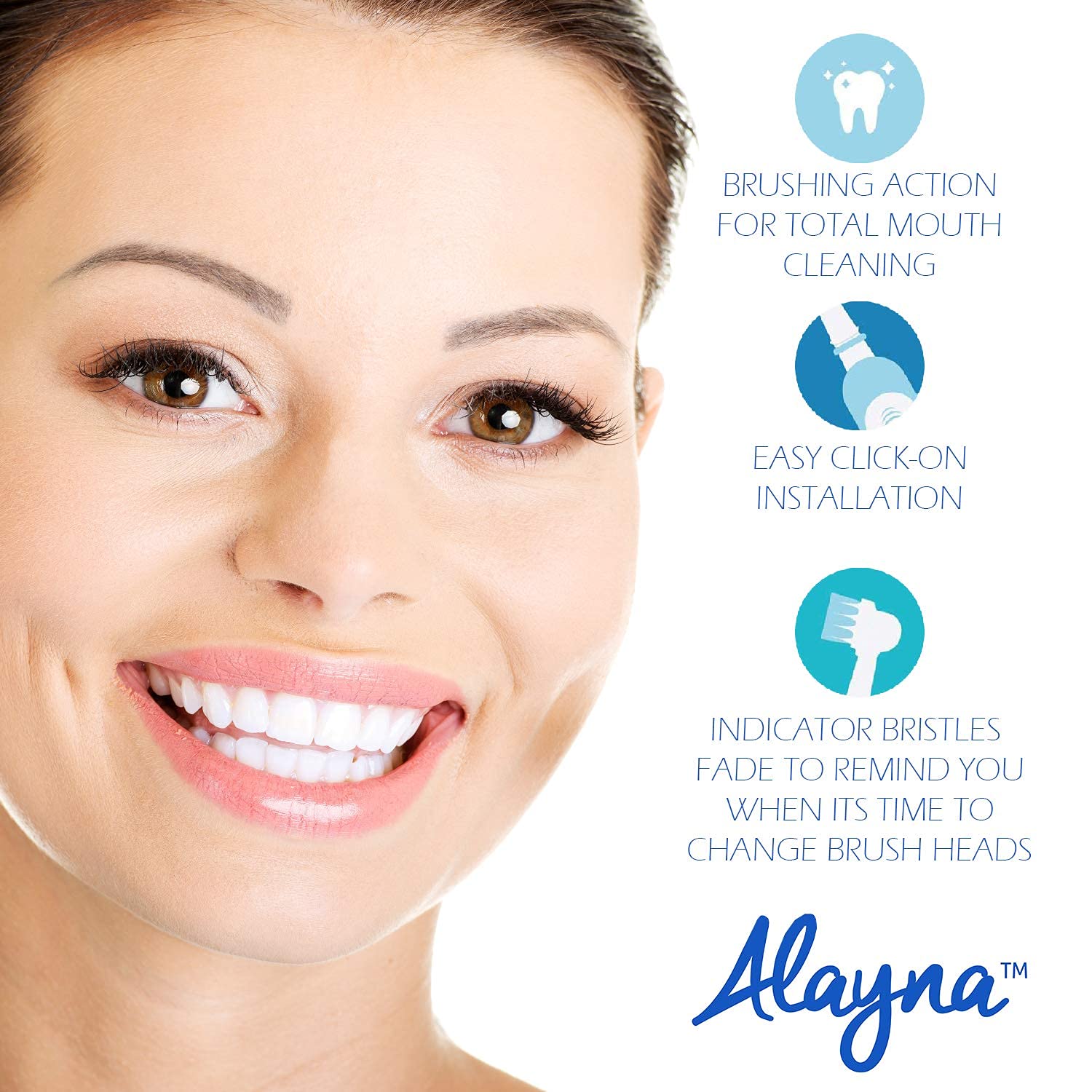 Replacement Brush Heads Compatible With Oral B- Double Clean Design, Pack of 20 Generic Electric Toothbrush Replacement Heads- Fits Oralb Pro 7000, 1000, 8000, 9000, 1500, 5000, Kids, Vitality & More!