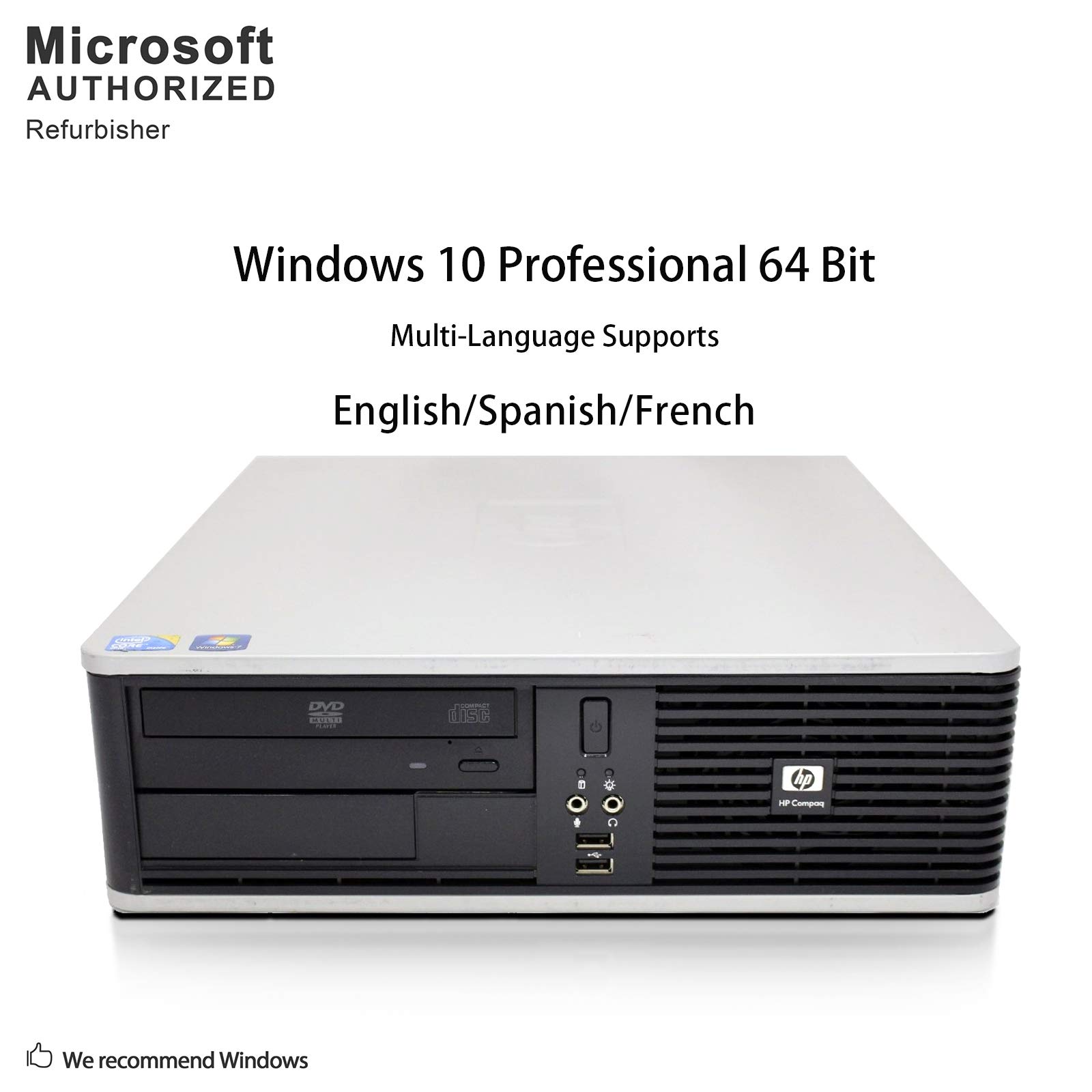 HP Small Form Factor Desktop PC Computer Package, Intel Quad Core i5 up to 3.4GHz, 8G DDR3, 1T, DVD, VGA, DP, 20 Inch LCD Monitor(Brands May Vary), Keyboard, Mouse, Windows 10 Pro 64 Bit (Renewed)