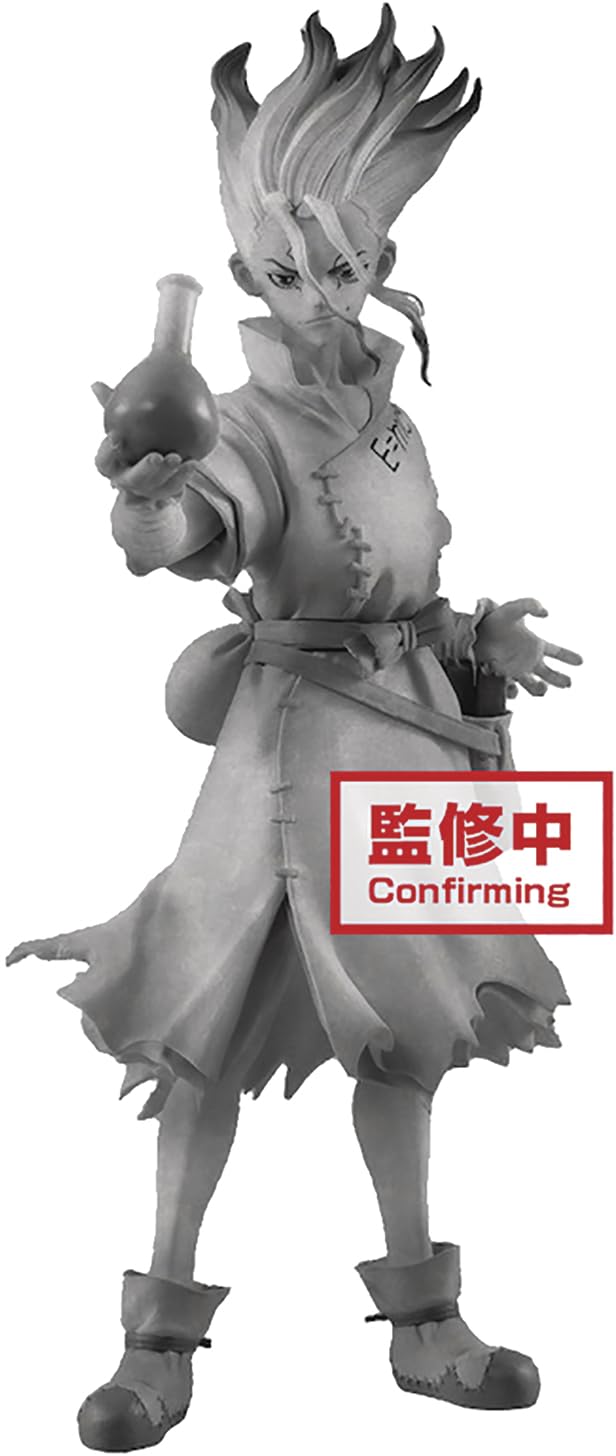 Banpresto Dr.Stone Figure of Stone World GEN ASAGIRI&SENKU ISHIGAMI(B:SENKU ISHIGAMI), Multiple Colors (BP17186)