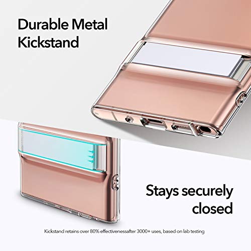 ESR Metal Kickstand Case Compatible with Samsung Galaxy Note 20 Ultra (6.9-Inch) [Vertical and Horizontal Stand] [Reinforced Drop Protection] – Clear
