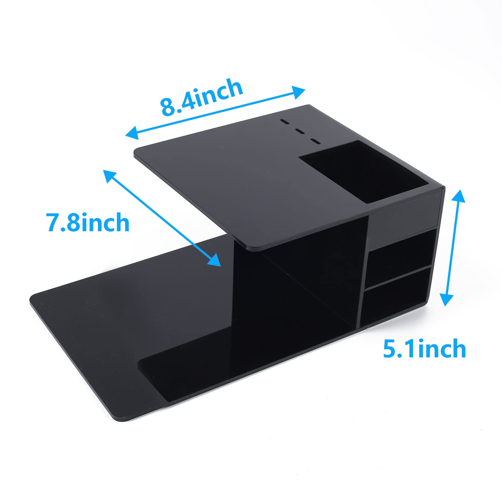 Eyelash Extension Neck Pillow With Acrylic Shelf Organizer Stand, Velvet Warm Lash Extension Grafting Pillow Makeup Tool Display Cabinet Shelves - Black Shelf + Black Pillow(Velvet Pillowcase Updated)