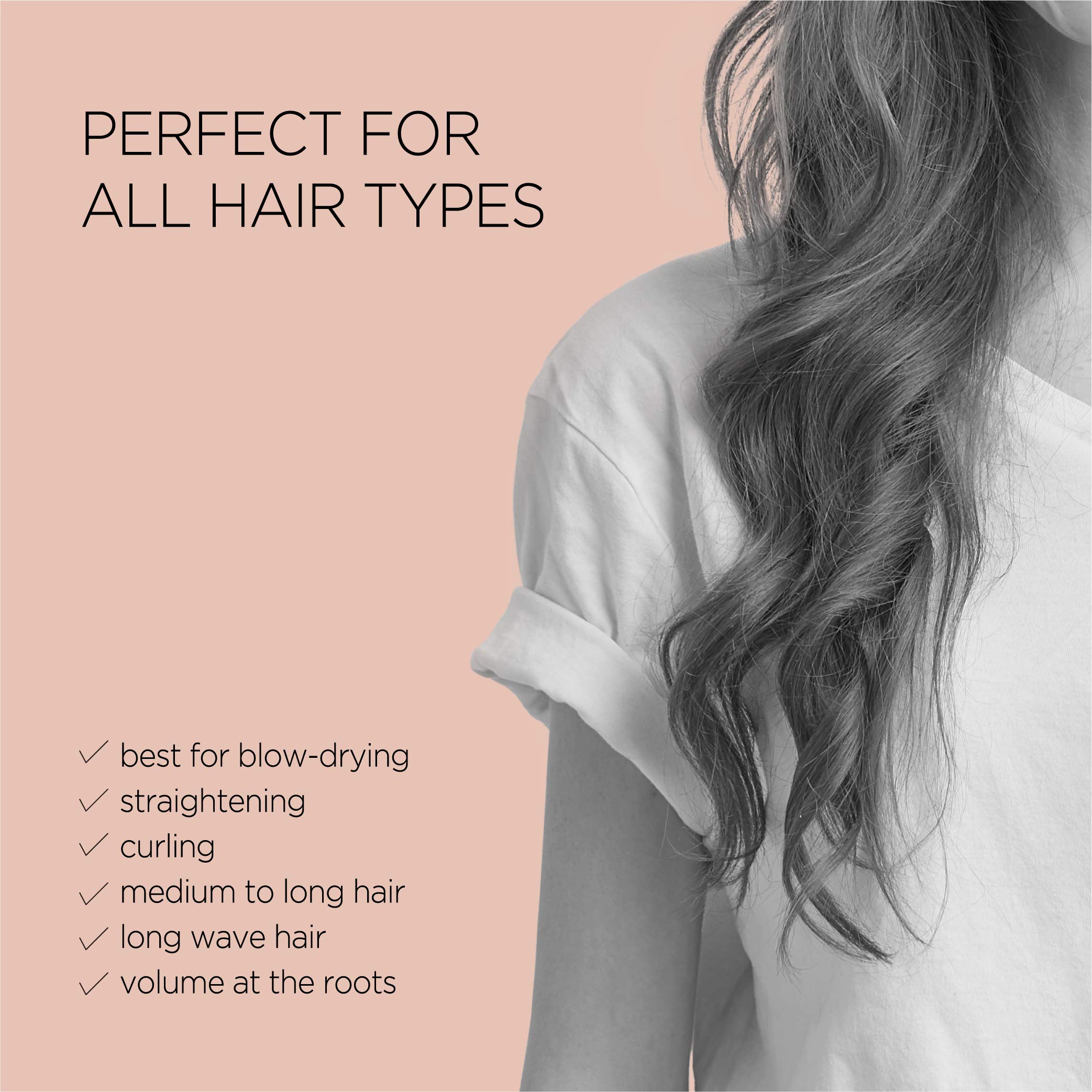 F3 Systems Magic Curling Thermal Brush(1.7 Inch), Cut Drying Time,Self-Standing Round Quick Styling Brush, Great Blowout, Ceramic Coated/Ionic Thermal Barrel,Blowout Volume, Wave Styler