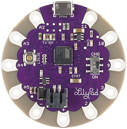AMX3d Lilypad Development Main Board - The Silver Dollar Sized Arduino Compatible Designed for e-Textile and Wearable Projects– Power by Battery or USB Connector Cable.