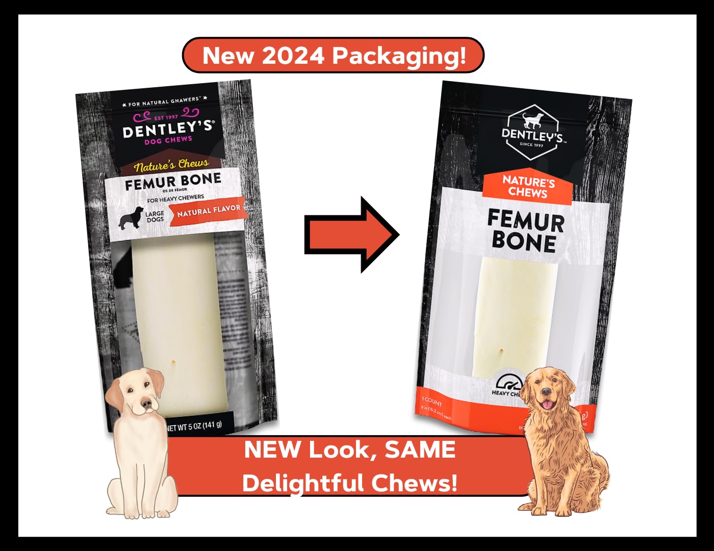 AccessiPets Filled Dog Bones Bundles for Large Dogs, Large Stuffed Femur Bone Bundle with 1 Dog Waste Roll, Long-Lasting Dental Treats for Aggressive Chewers (Hollow Bone)