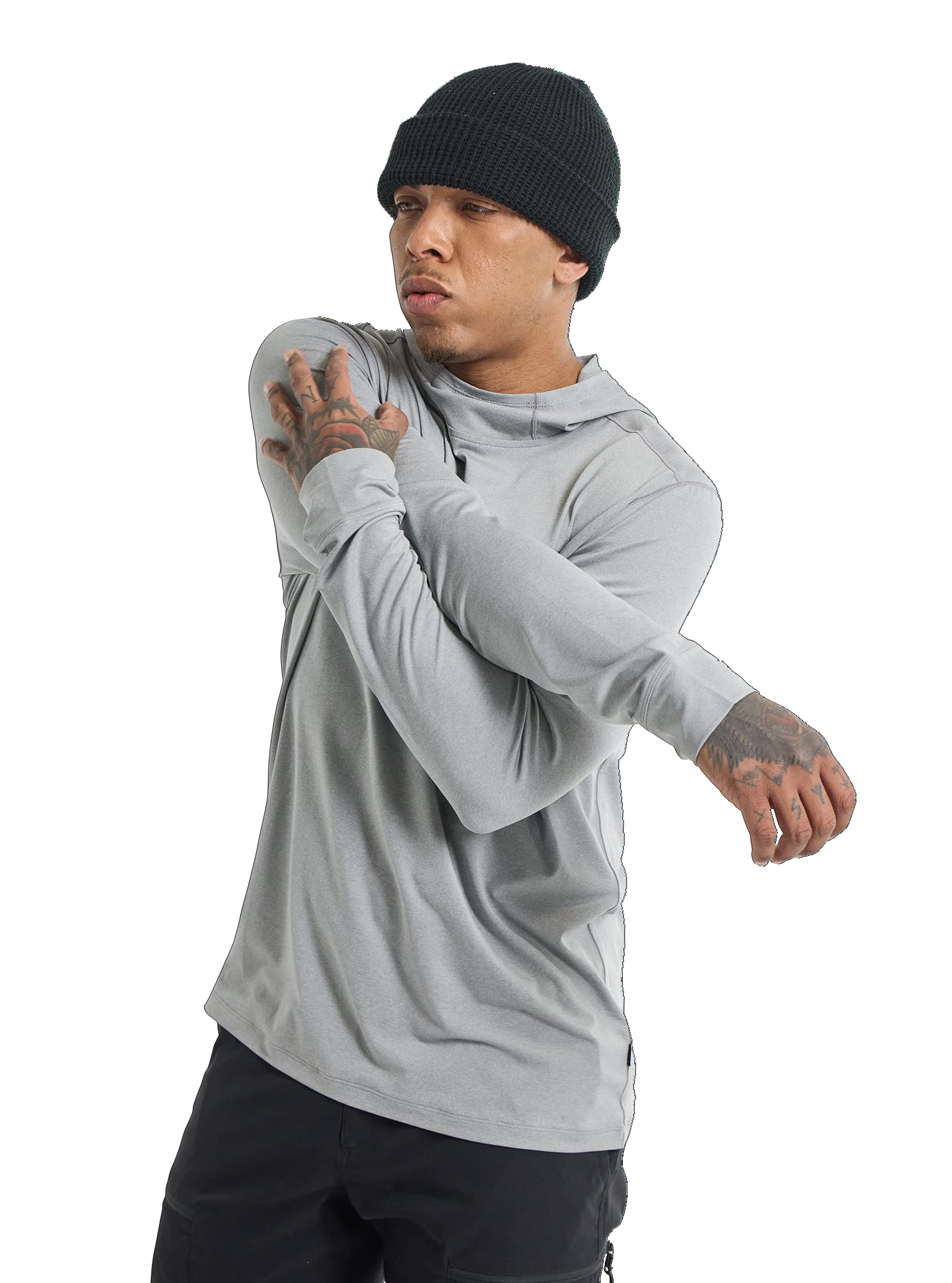 Burton Men's Standard Multipath Essential Tech Pullover Hoodie, Sharkskin Heather, Medium
