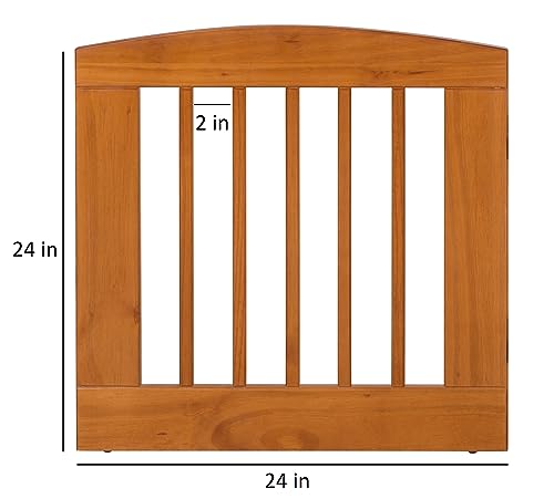 BarkWood Pets Freestanding Wood Pet Gate Extension Panel, 24" x 24" H, Chestnut