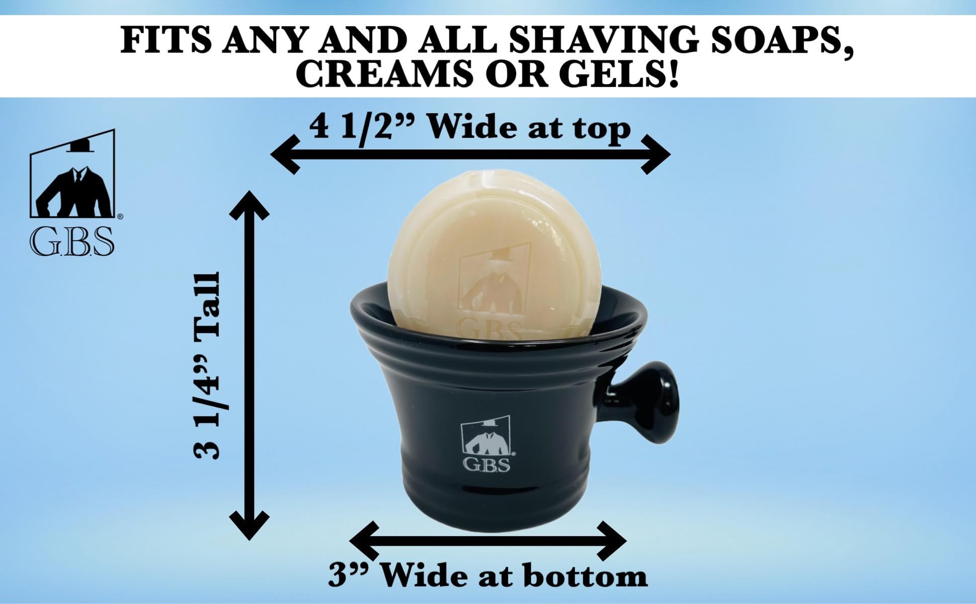 G.B.S Straight Razor Wet Shaving Kit - Classsic Shave Grooming Gift Set for Men - Includes: Straight Edge Razor, Shaving Brush, Alum Block, Shave Soap, Shave Mug Bowl,Sharpening Strop and Paste