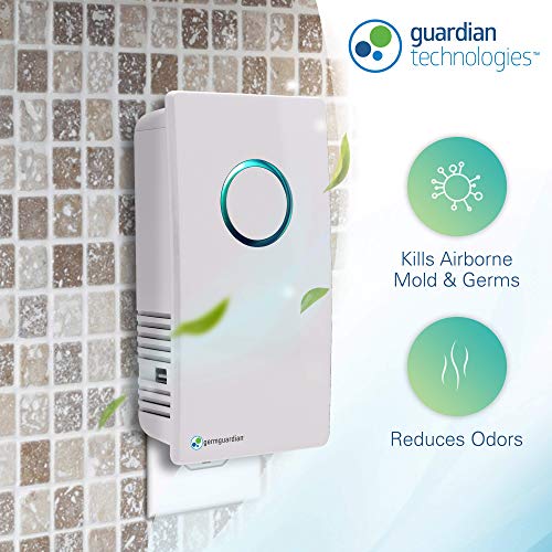 germguardian Germ Guardian Technologies Pluggable UV-C Sanitizer, Deodorizer, Kills Germs, Freshens Air and Reduces Odors from Pets, Smoke, Mold, Cooking and Laundry (2, Crystal White) (GG1100W2PK)