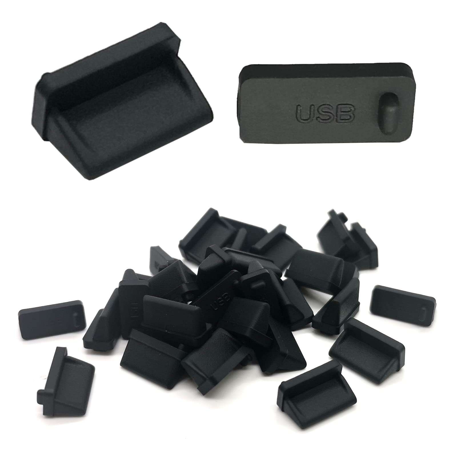 20 PCS USB Anti Dust Cover Plugs, USB Dust Stopper, Silicone Soft USB Cap Port Protector, Anti Dust Cover Protector Plugs Cap for USB A Female Port