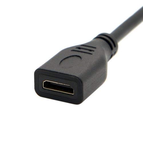 Chenyang Micro HDMI 1.4 Male Type D to Mini HDMI 1.4 Female Type C Extension Cable for Laptop PC HDTV 10cm