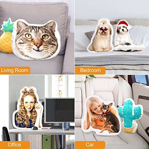 COCYBERCOC Custom Pet Pillow, 24" Personalized Pet Photo DIY Molding 3D Shaped Pillow, Cat Pillow for Distinct Gift, Thanksgiving, Valentineās Day, Christmas(Double Side 24 inch)