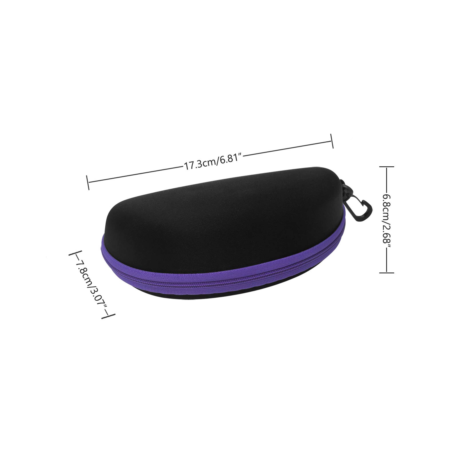 3 Pack Sunglasses Case for Women and Men, Portable Travel Large Eyeglasses Case/Safety Glasses Case/ 3D Glasses Case or Reading Glasses Case, 3 Pack