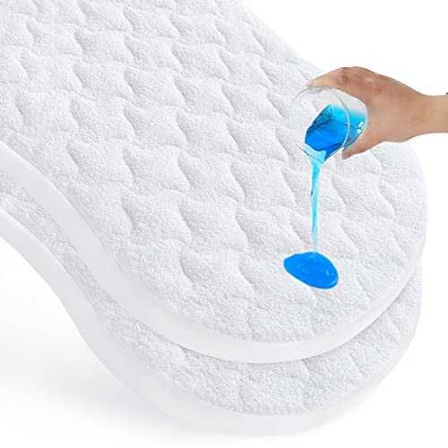 Baby Waterproof Bassinet Mattress Pad Cover and 100% Cotton Sheet(Grey), 18" x 30"