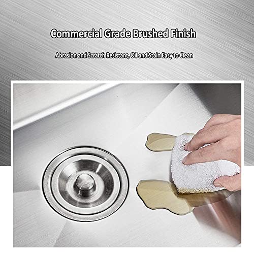 33 Kitchen Sink Drop In - Sarlai 33 x 22 Inch Kitchen Sink Topmount 16 Gauge Stainless Steel Deep Single Bowl Above Counter Kitchen Sinks Basin