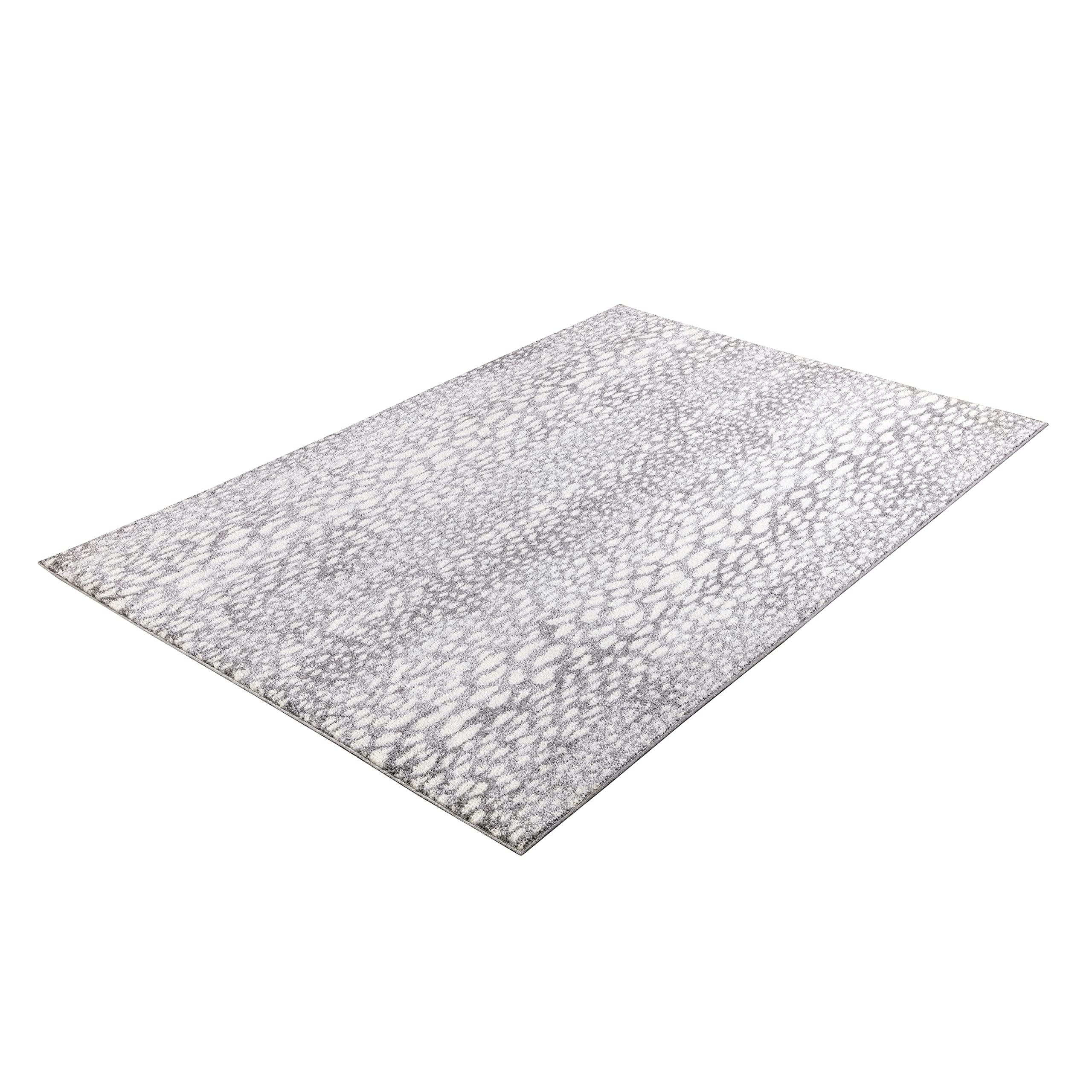 Abani Area Rug - 4x6 - Antelope Collection - Indoor Use - Grey & Cream Animal Print - Medium Pile-Turkish Made-Stain & Shed Resistant Livingroom Bedroom Kitchen Office-Safe for Kids & Pets-Soft Feel