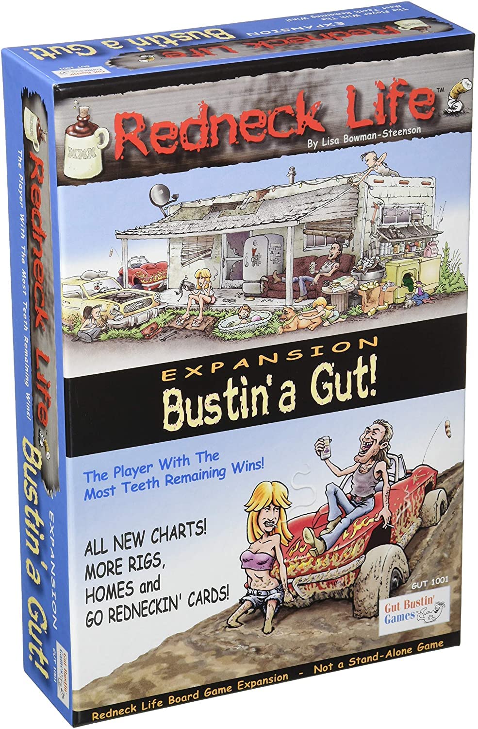 Bustin' A Gut: A Redneck Life Expansion - A Hilarious Expansion to The Board Game, Redneck Life - Board Games for Adults & Teens - 2-6 Players by Gut Bustin' Games