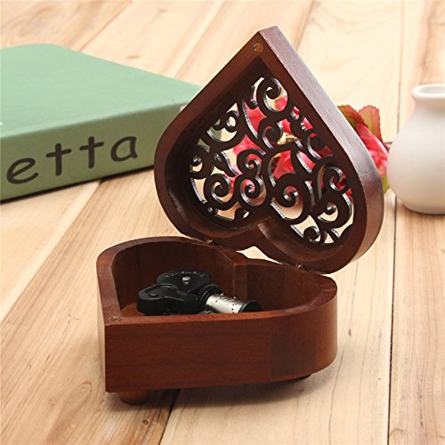 Anakin.jerry Heart Wood Wind up Music Box : Davy Jone's Theme (Soundtrack)