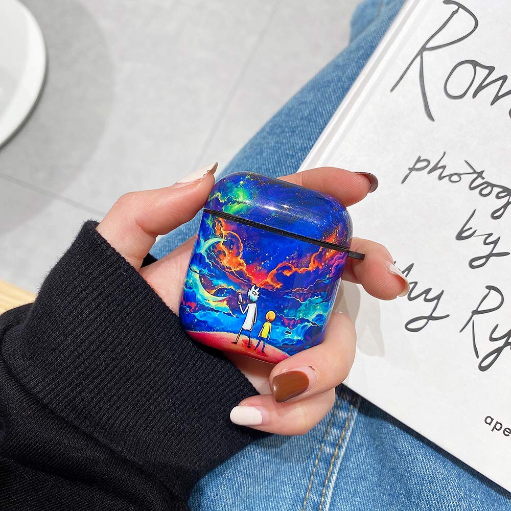 NA Case, Rick and Morty Personalise Custom Skin airpods case, for Apple AirPods Charging Case[Best Gift for Girl Boy], with Keychain (Rick and Morty)