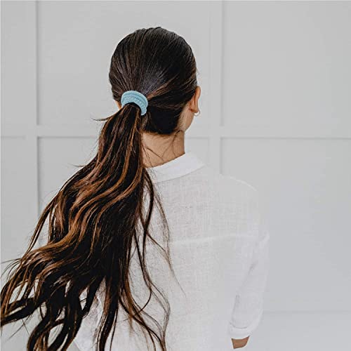 Gimme Beauty - Thick Fit Hair Bands - Blondie - Damage Free Hair Ties - Made with Seamless Microfiber Elastics - Thick + Curly Hair Accessories - No Snagging, Dents, or Breakage (6 Count)