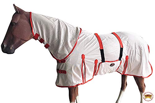 HILASON 69 Inches Horse Ultra Violet Rays Protect Mesh Bug Mosquito Horse Fly Sheet Summer Spring | Fly Sheet | Horse Turnout Sheet | Fly Sheet for Horses | Bug and Mosquito Protection | Fly Sheet for